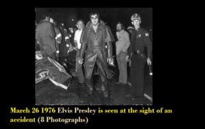 March 26 1976 Elvis Presley is seen at the sight of an accident (8 ...