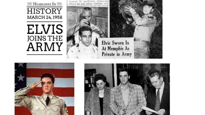 On March 24, 1958, Elvis Presley was inducted into the United States ...