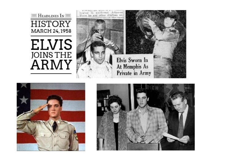On March 24, 1958, Elvis Presley was inducted into the United States ...