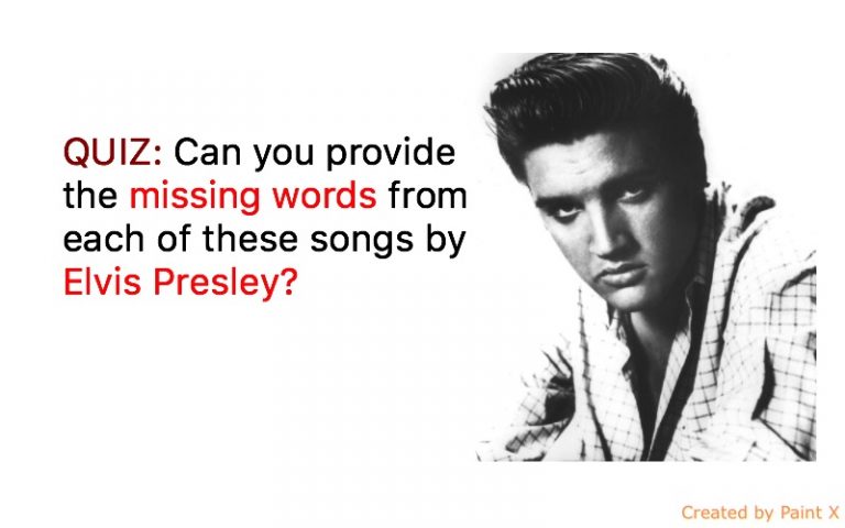 QUIZ: Can you provide the missing words from each of these songs by ...