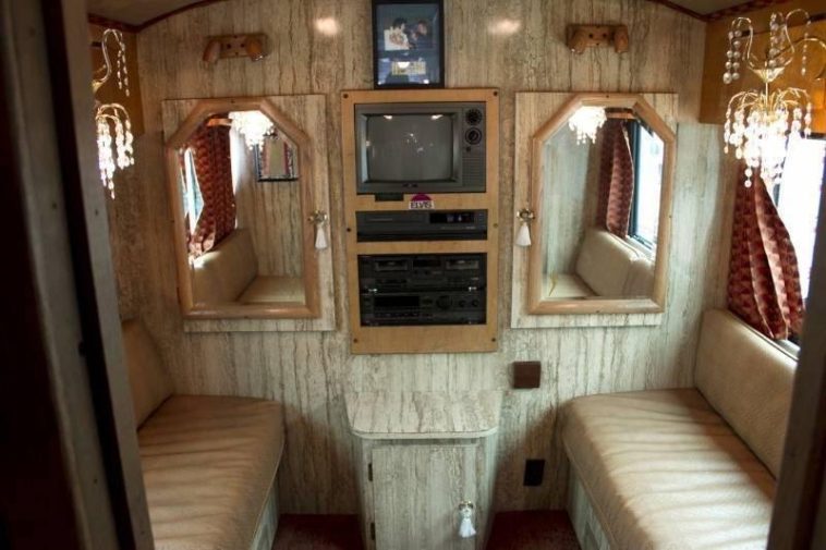 A 1976 MCI Crusader tour bus purchased with funds provided by Elvis ...