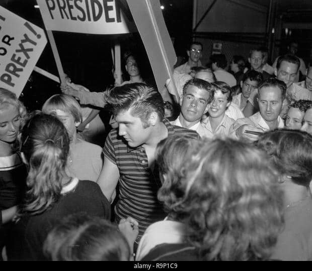 Elvis and the madness of his fans. – Elvis Presley
